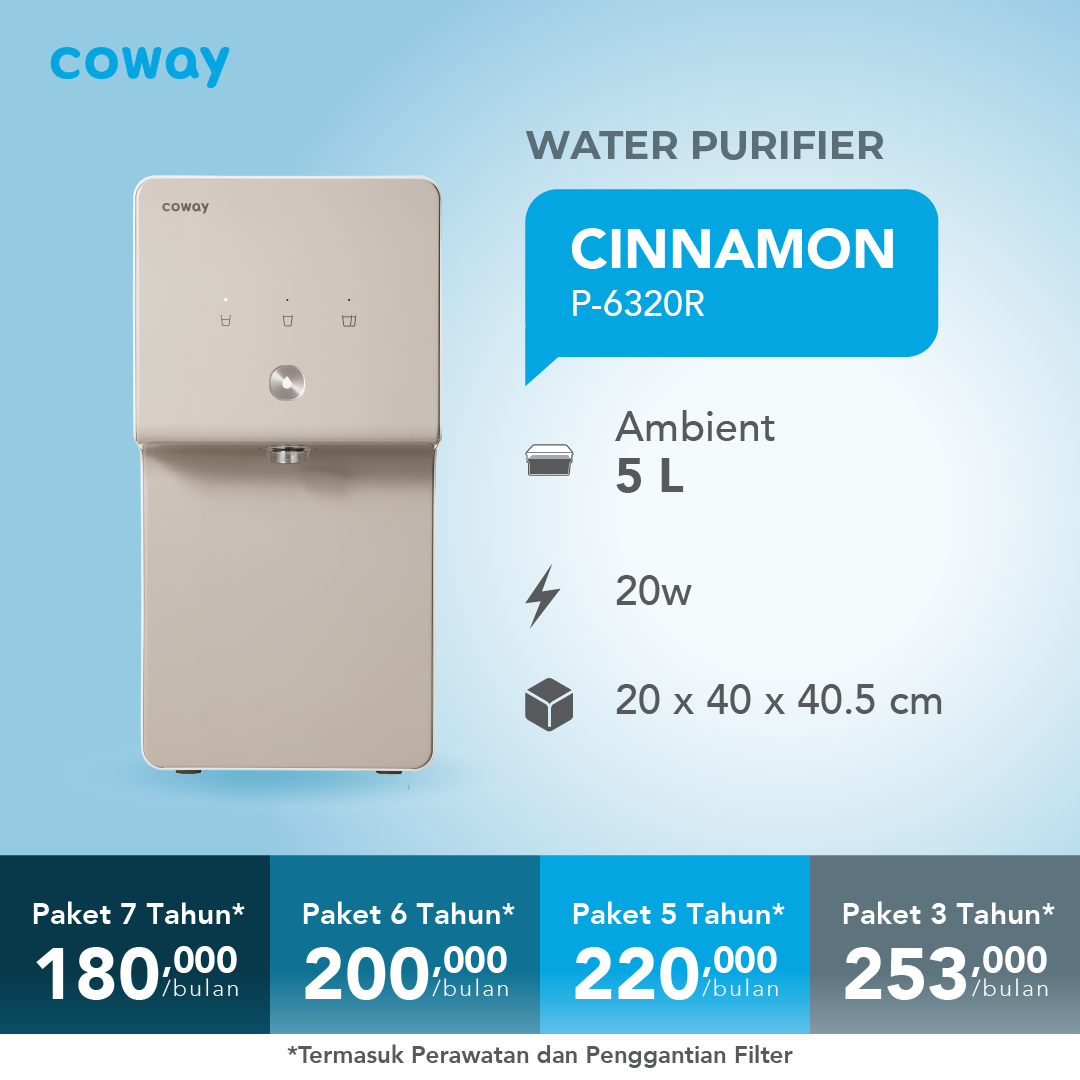 Coway Cinnamon : Solusi Air Bersih Dan Sehat Untuk Keluarga - Better Life